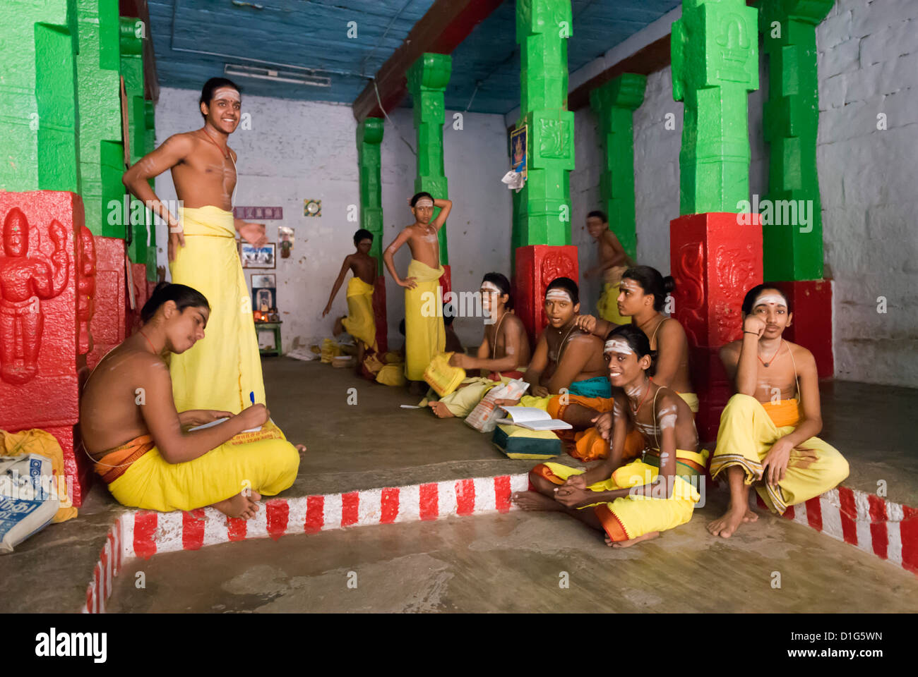 Young boys training to become Brahmin priests, Madurai, Tamil Nadu ...