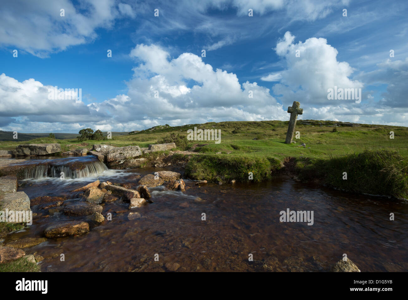 Beckamoor Cross also known as Windy Post a waymarker on the Abbots Way ...