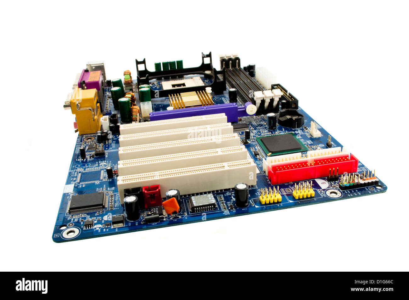 motherboard computer isolated on a white background Stock Photo - Alamy