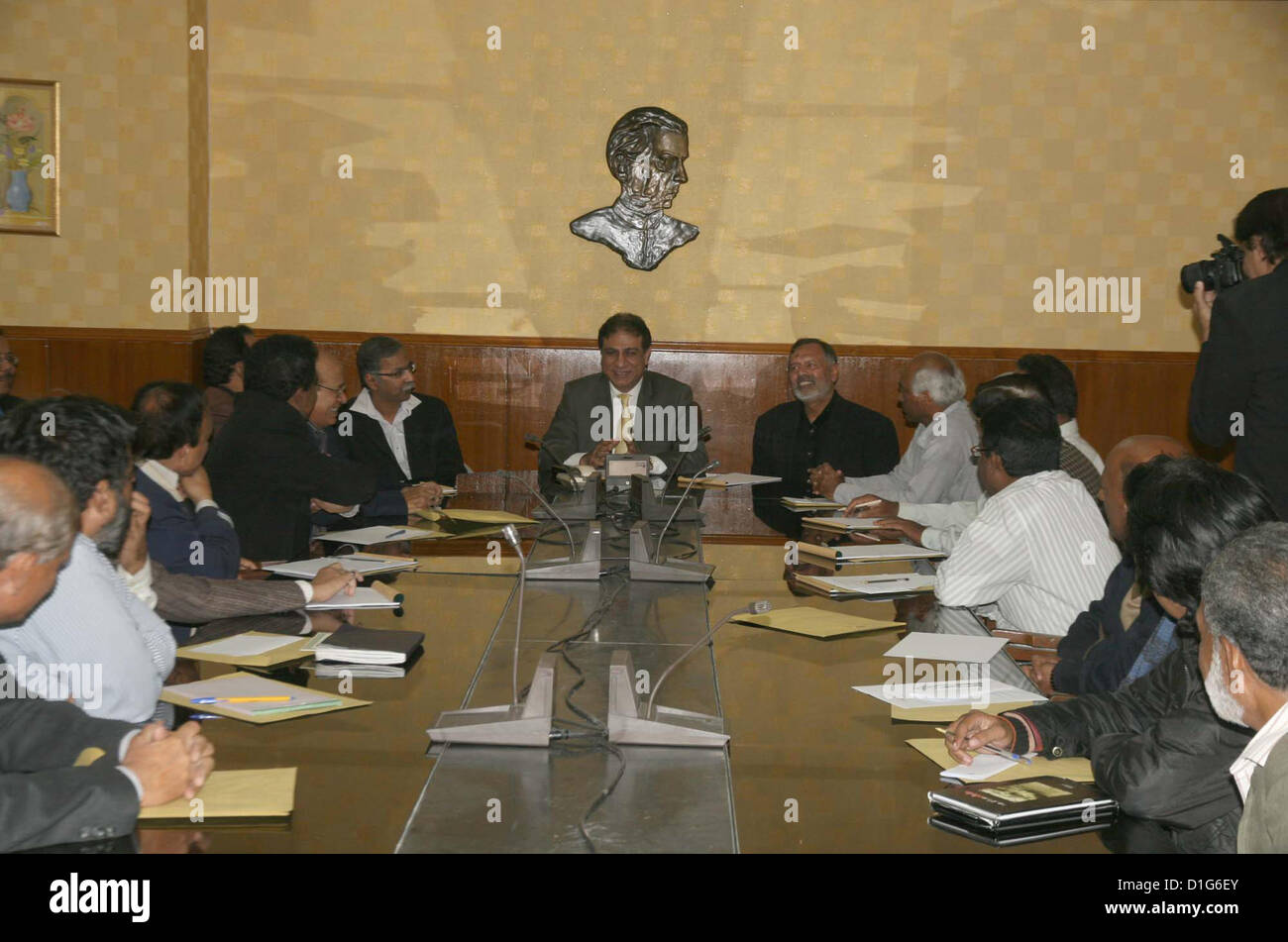 Pakistan Television (PTV) Director, Yousaf Mirza Baig addresses to ...