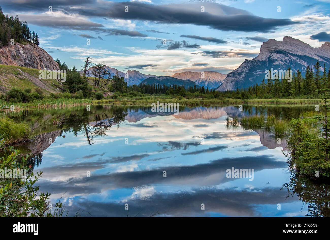 Reflection of dramatic dark clouds in Vermilion Lake outside of the ...