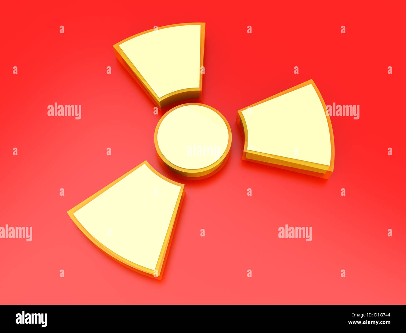 A radioactive warning sign. 3D rendered Illustration Stock Photo - Alamy