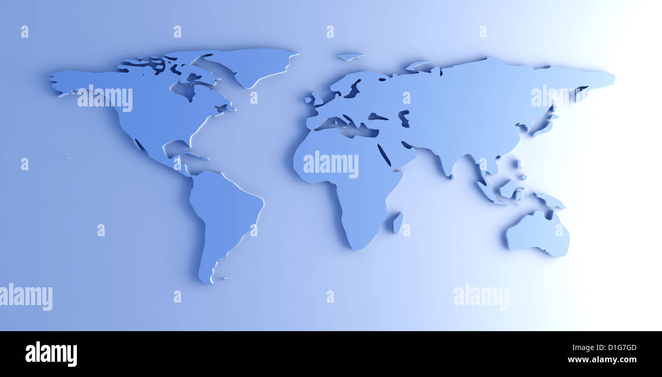 3D Illustration. An abstract Worldmap Stock Photo - Alamy