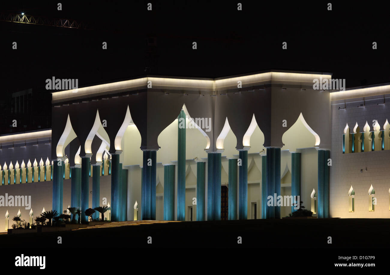 Emir's Palace at night, Doha, Qatar, Middle East Stock Photo - Alamy