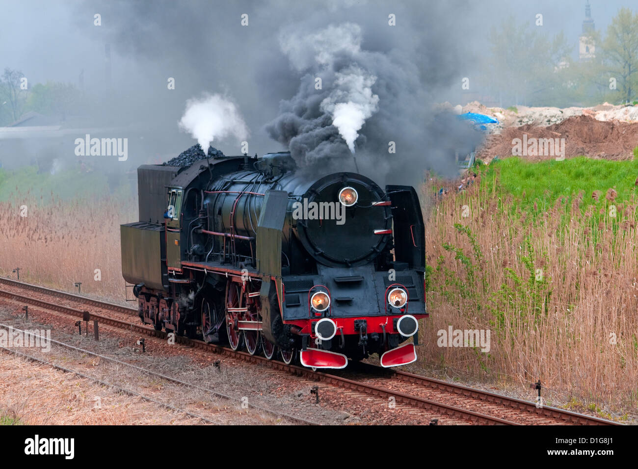 Steam locomotive parade Stock Photo - Alamy