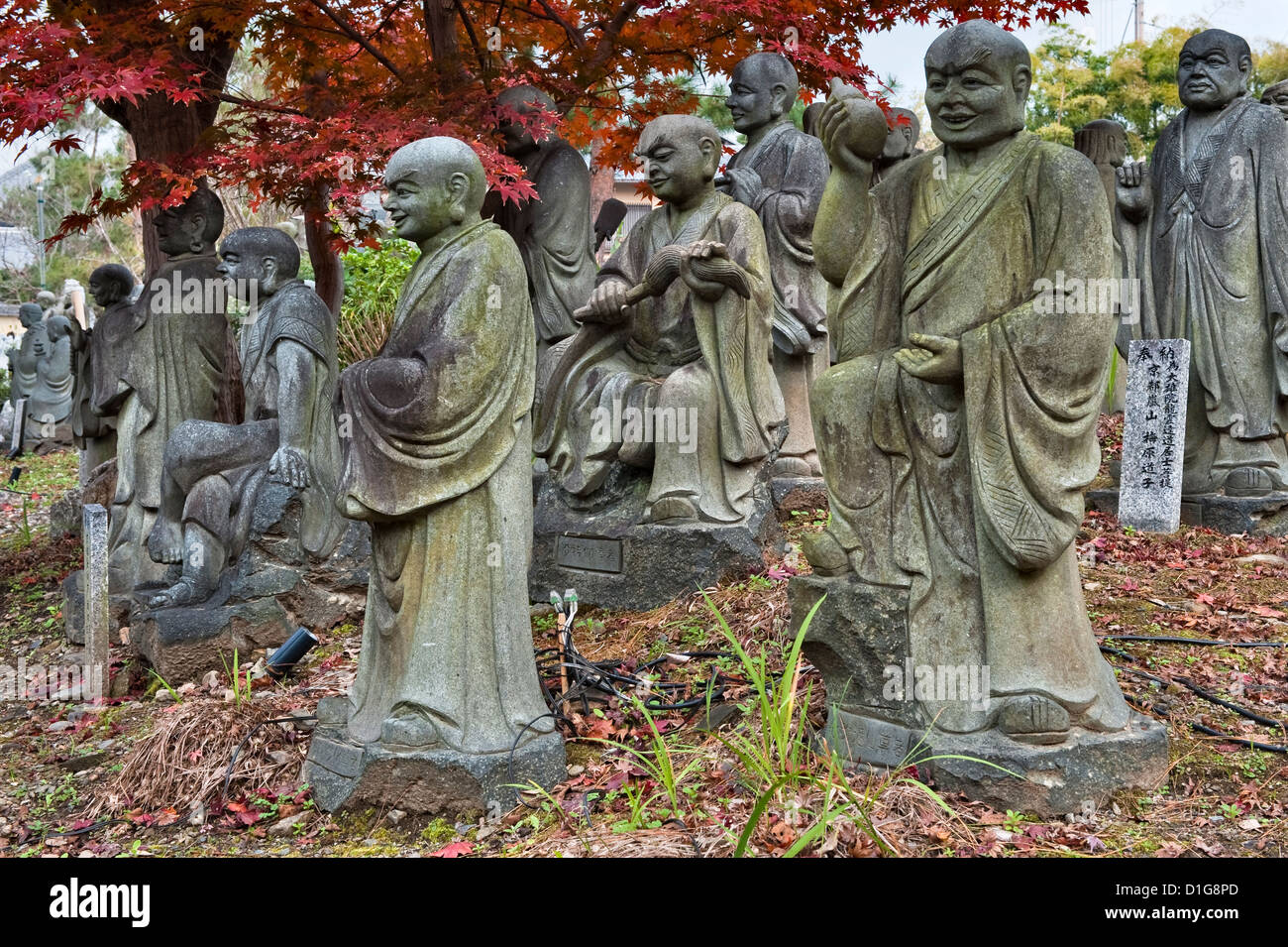 Statues of the 500 most devoted disciples of buddha hi-res stock ...