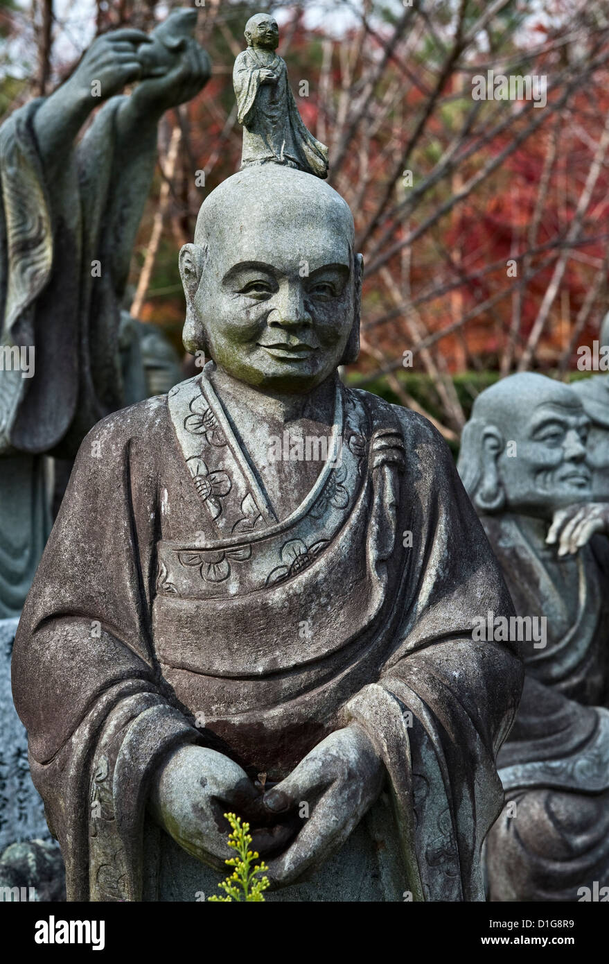 Some of a group of Go-hyaku Rakan, statues of the 500 most devoted ...
