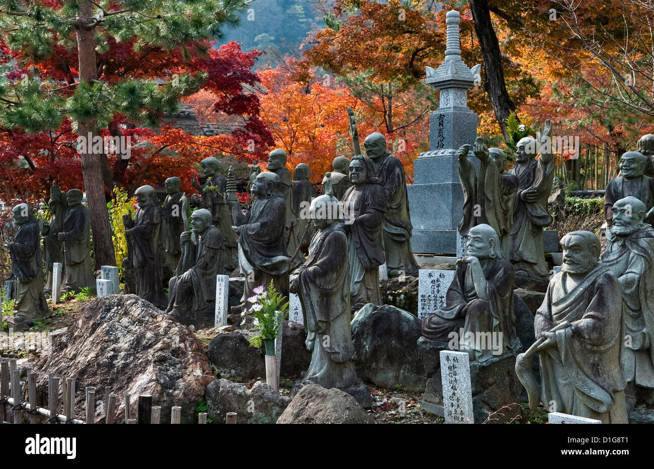 Statues of the 500 most devoted disciples of buddha hi-res stock ...