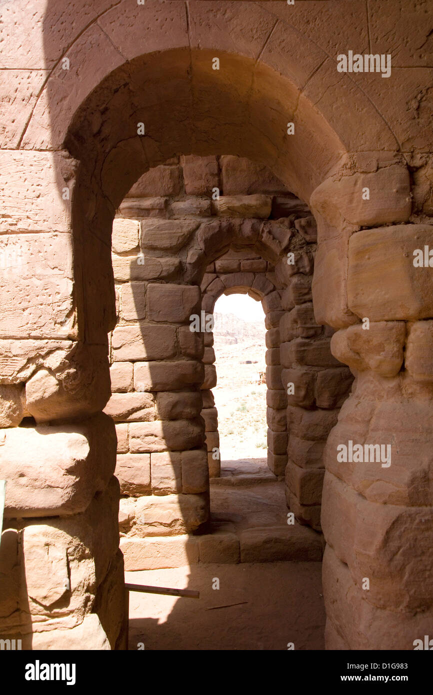 Stone arches which are part of the Royal Tombs, Petra, Jordan Stock ...