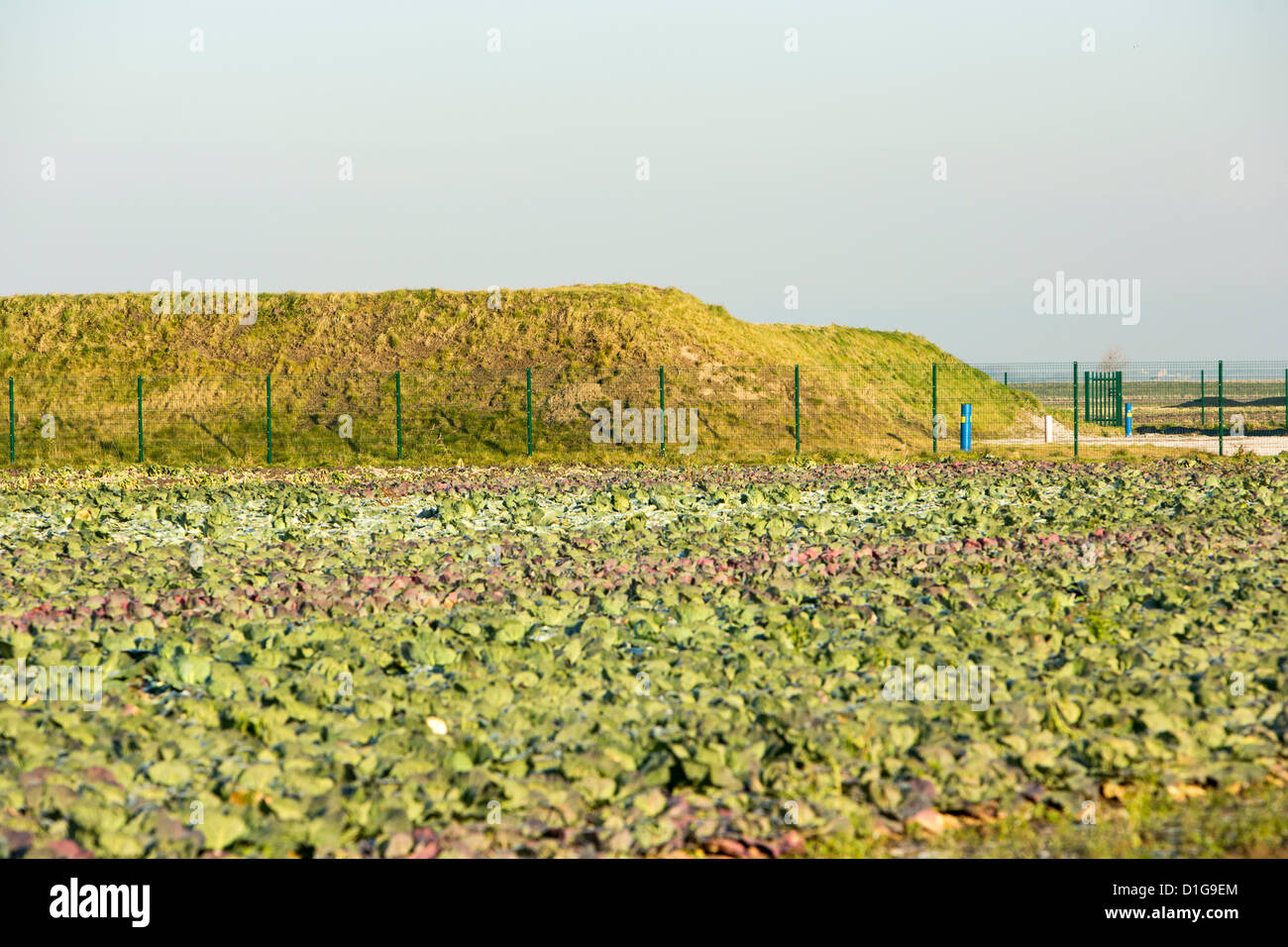 A shale gas fracking test drilling site on the Fylde coast in ...