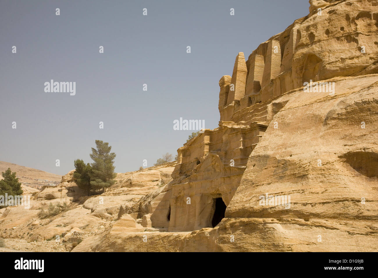 Side view of the Obelisk Tomb & the Triclinium, Petra, Jordan Stock ...