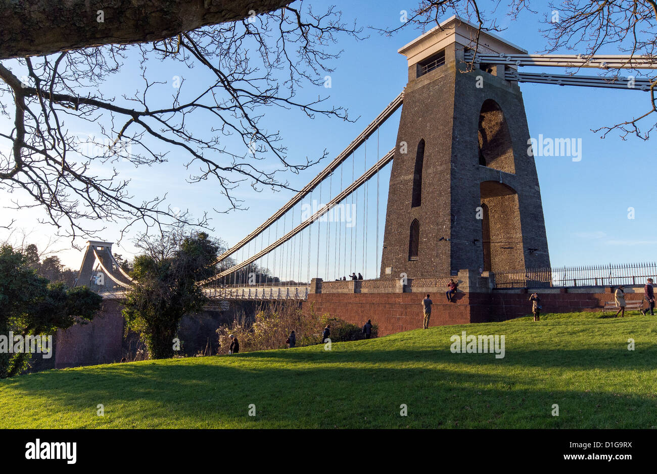Clifton Suspension Bridge spanning the Avon Gorge in Bristol, England ...