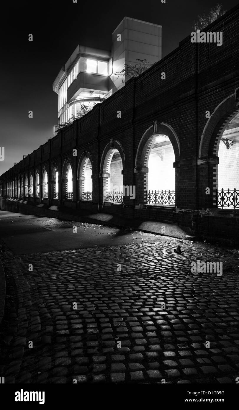 Wolverhampton Railway Station at night from Lock Street Stock Photo - Alamy