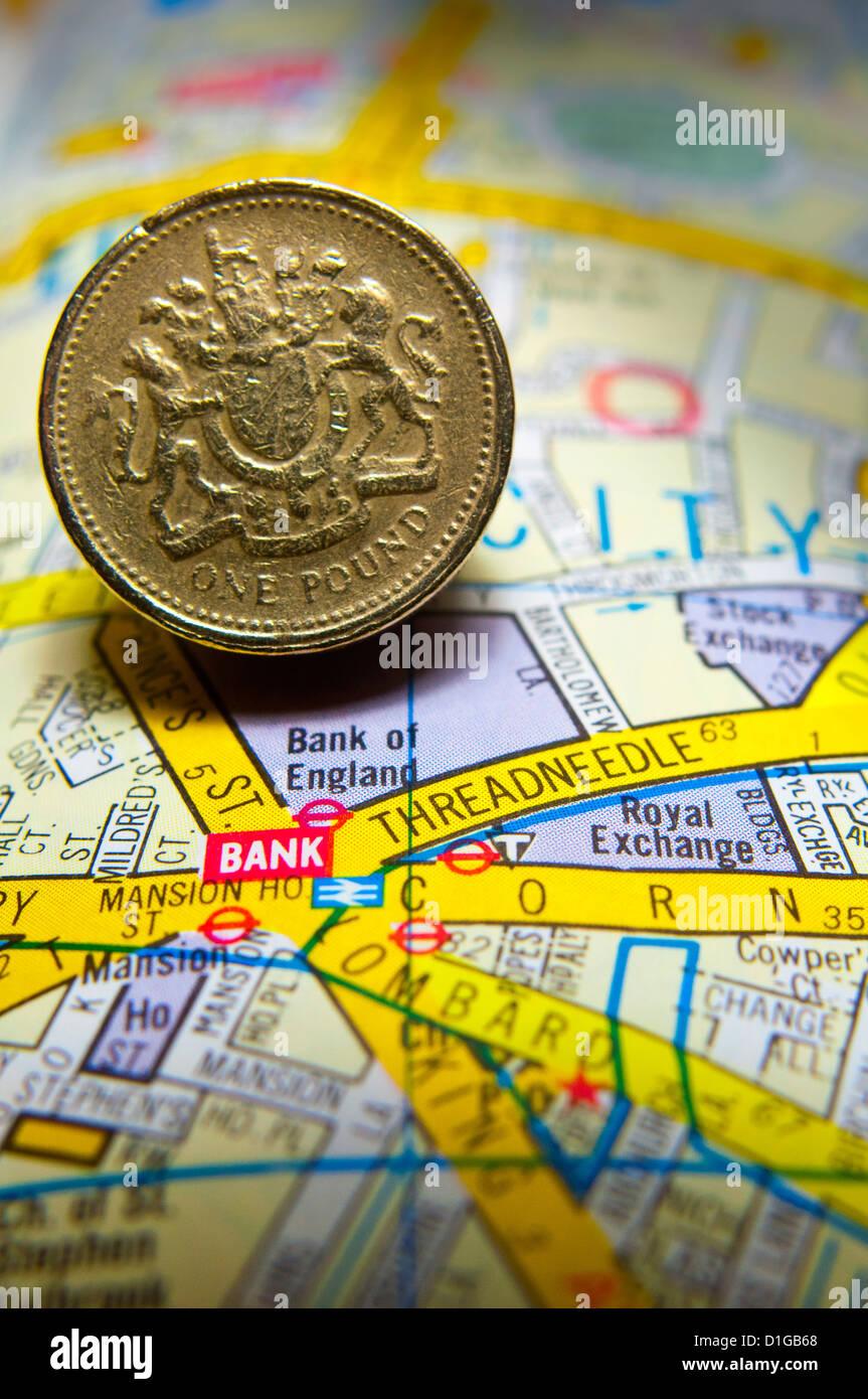 Pound coin map hi-res stock photography and images - Alamy