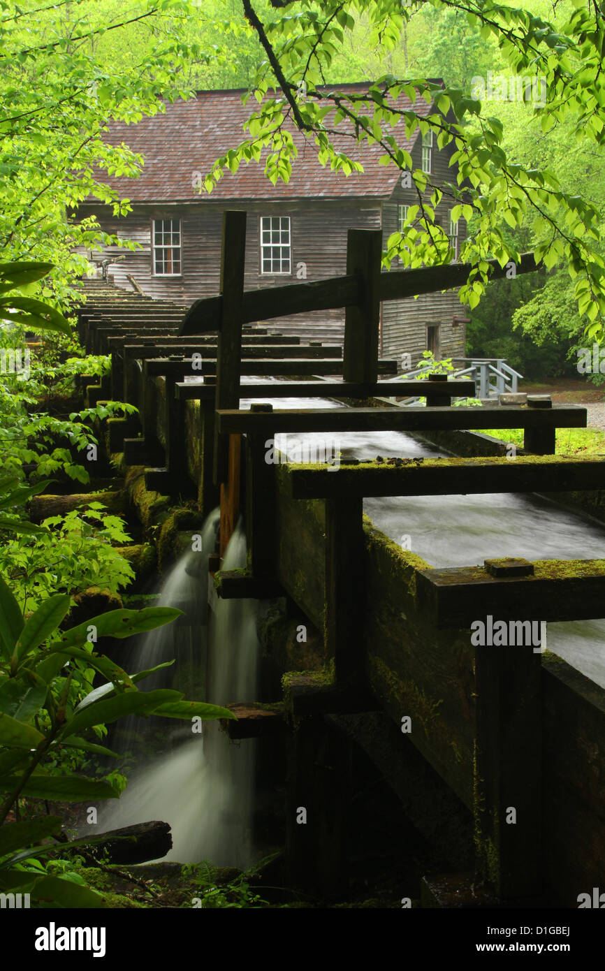 Mingus Mill. Millrace and sluice gate. Great Smoky Mountains National ...