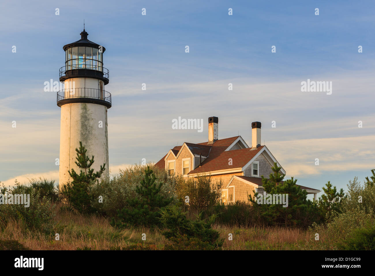 Cape Cod’s oldest lighthouse, Highland Light at Truro Stock Photo - Alamy