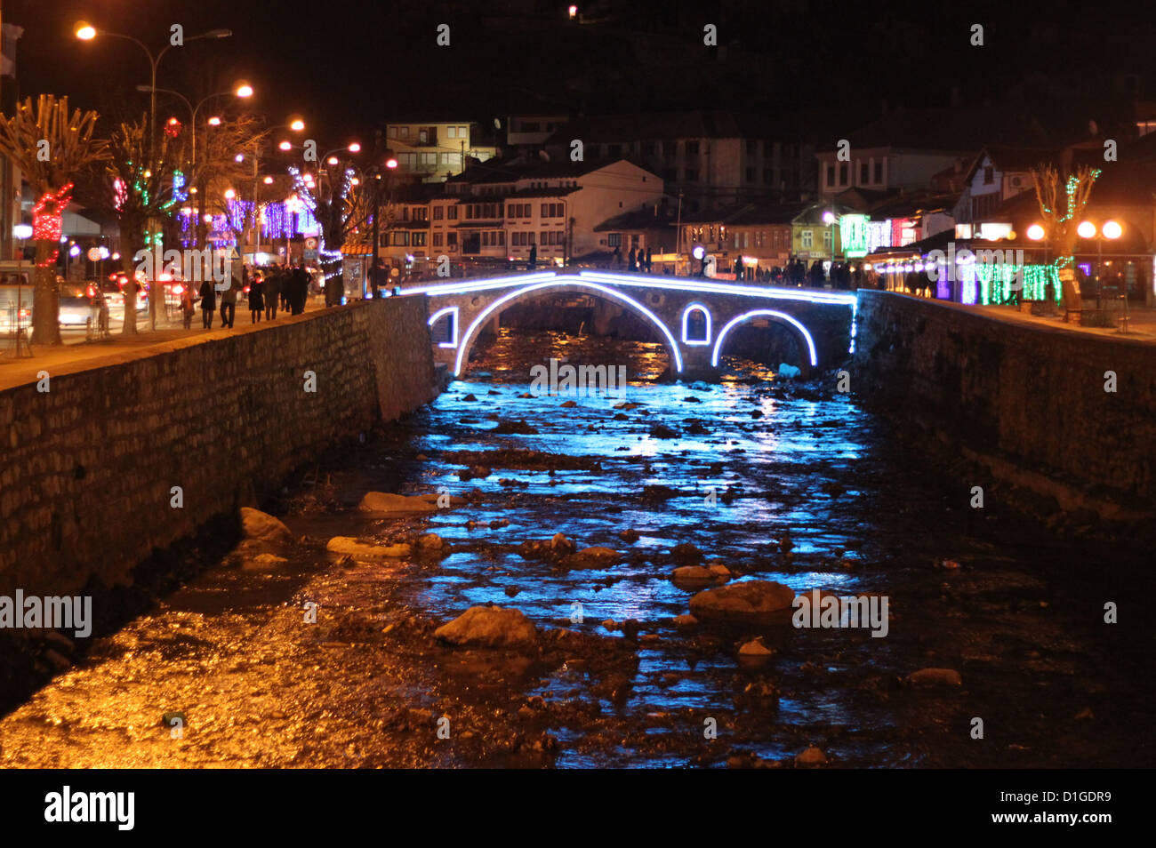 The old stone bridge in Prizren, Kosovo at winter time Stock Photo - Alamy