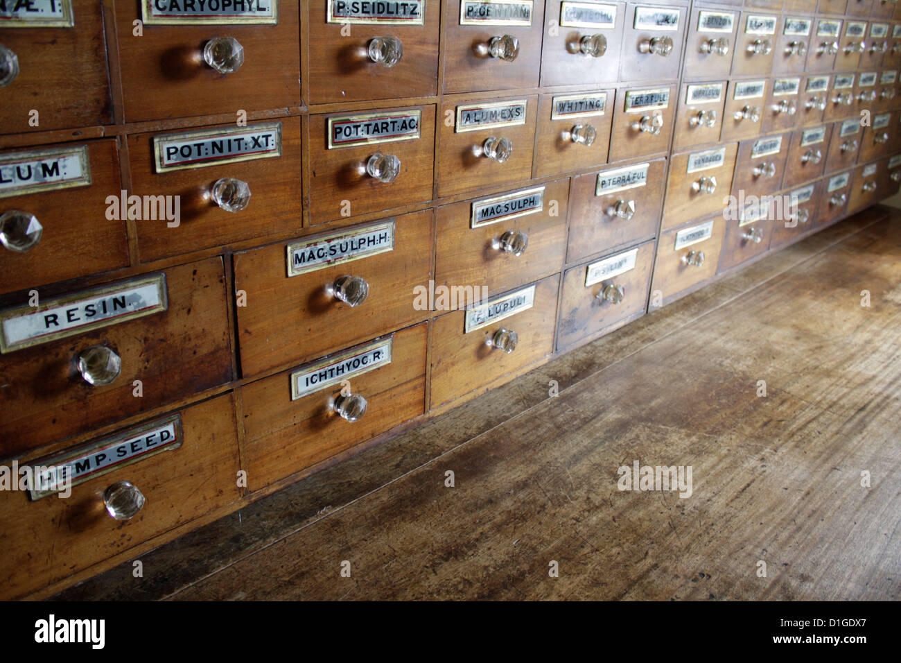 medicine cabinet inside the dinorwic quarry hospital museum, llanberis ...
