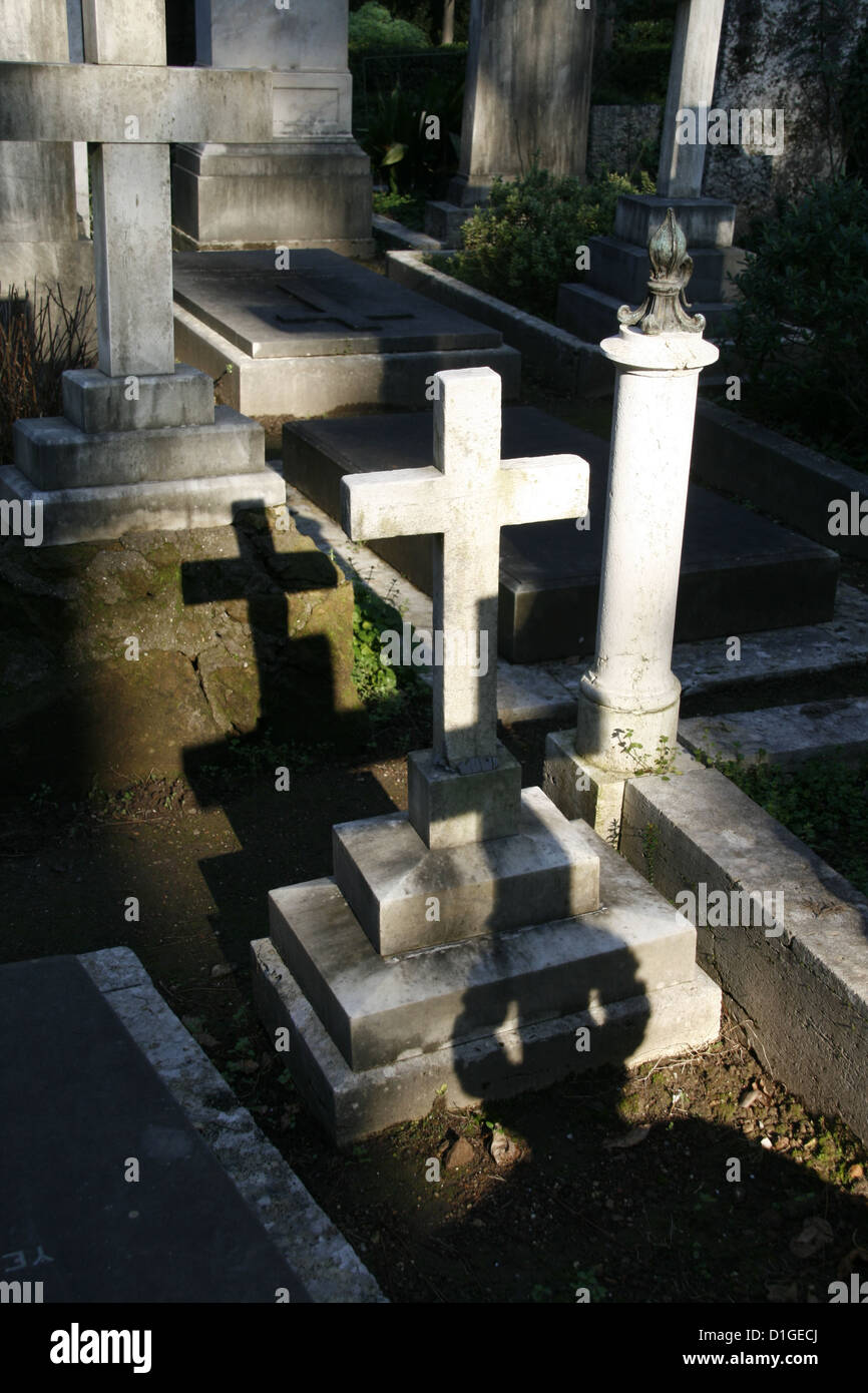 the protestant cemetery near piramide, rome, italy Stock Photo - Alamy