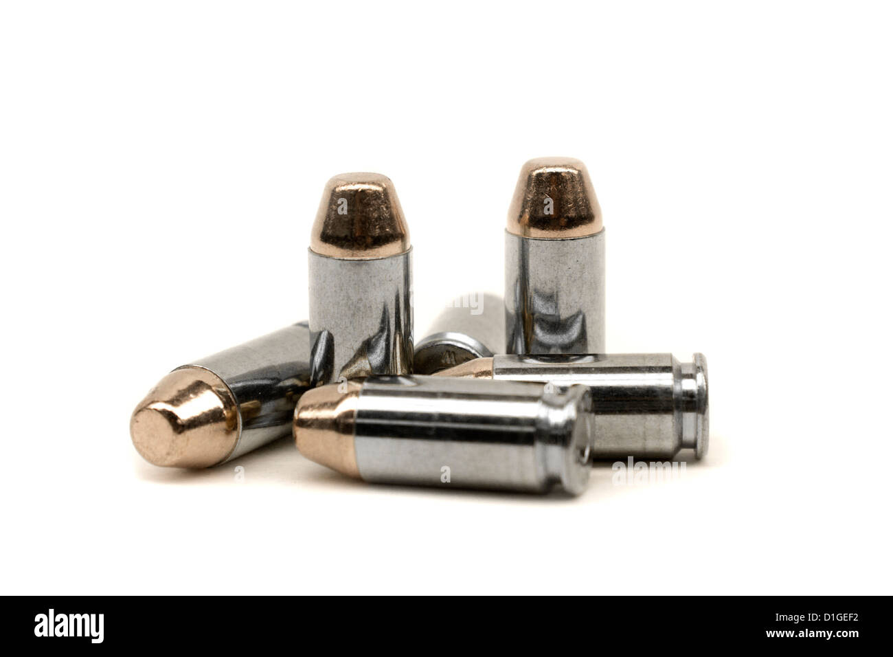 bullets isolated on a white background. Gun control bullets Stock Photo ...