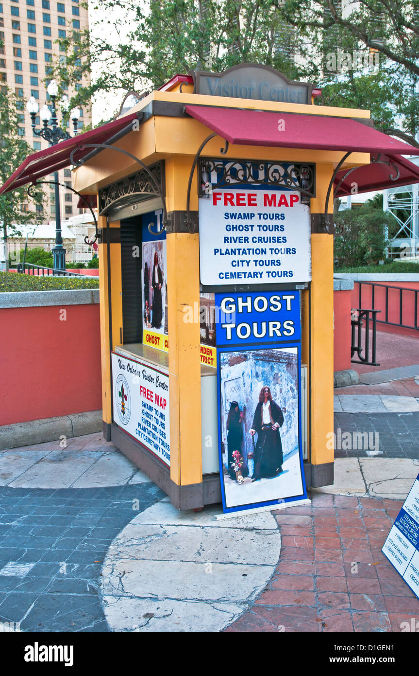 Tourist information post, Waterfront, Mississippi river, New Orleans ...