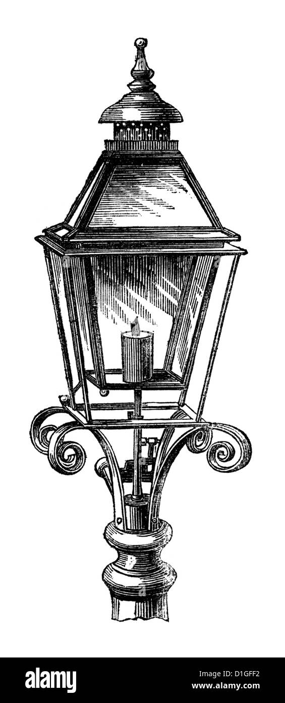Vintage lamp drawing hi-res stock photography and images - Alamy