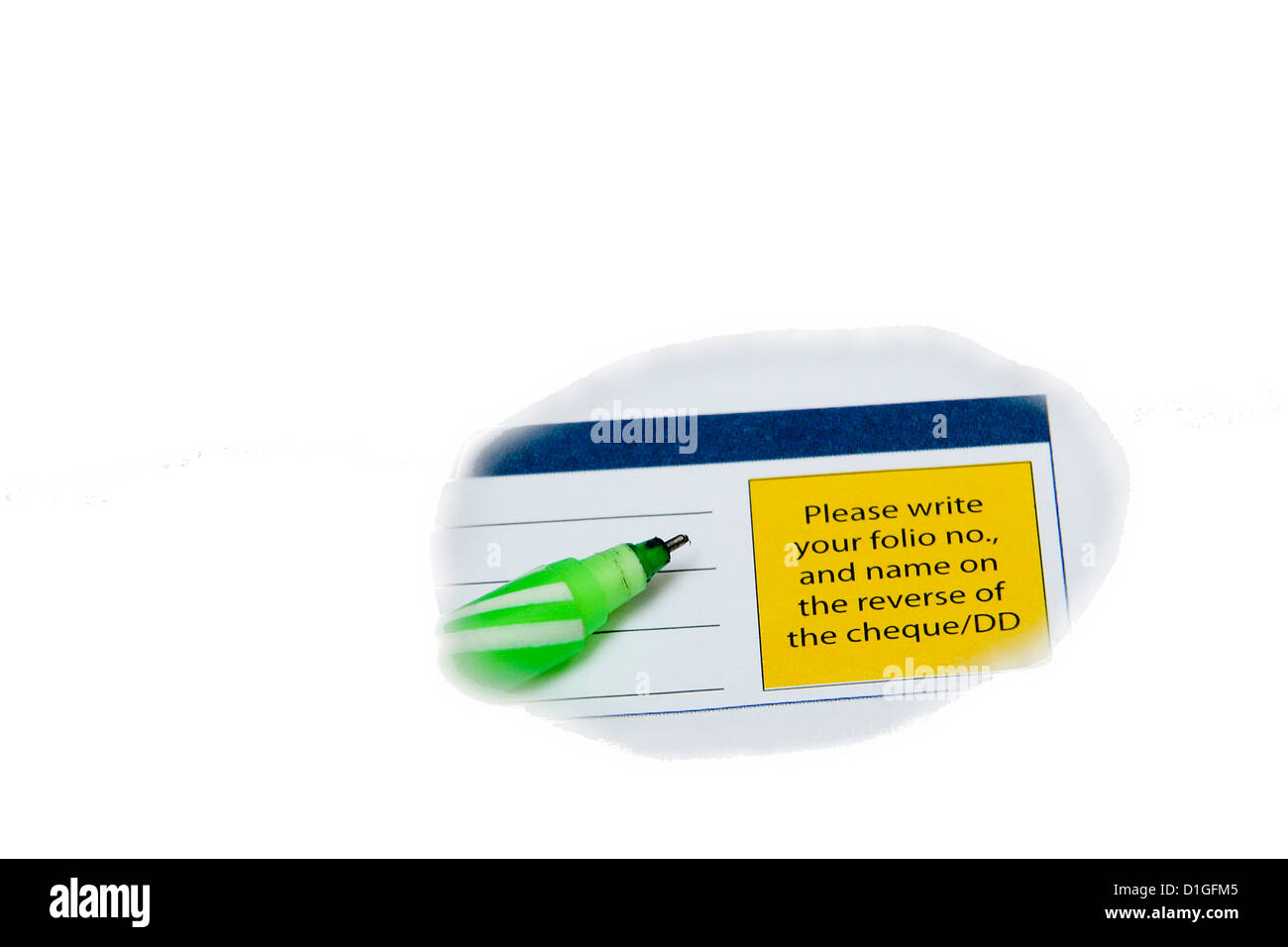 Guidelines for writing required information on document Stock Photo - Alamy