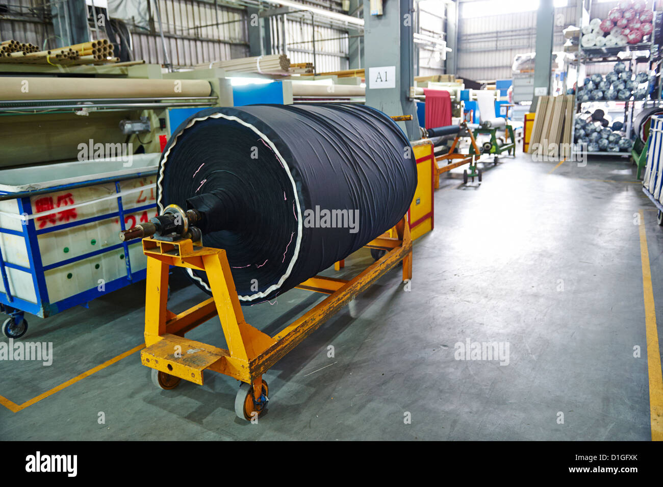 A huge roll of fabric Stock Photo - Alamy