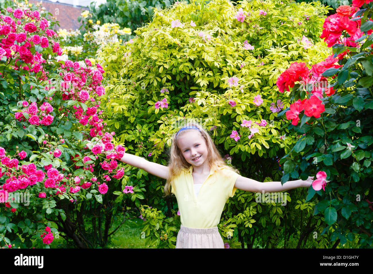 Girl rose bushes hi-res stock photography and images - Alamy