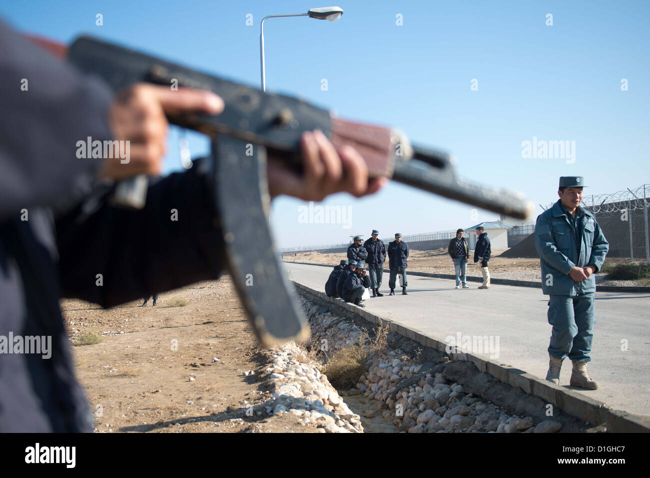 Police officers of the Afghan National Police (ANP) attend a training ...