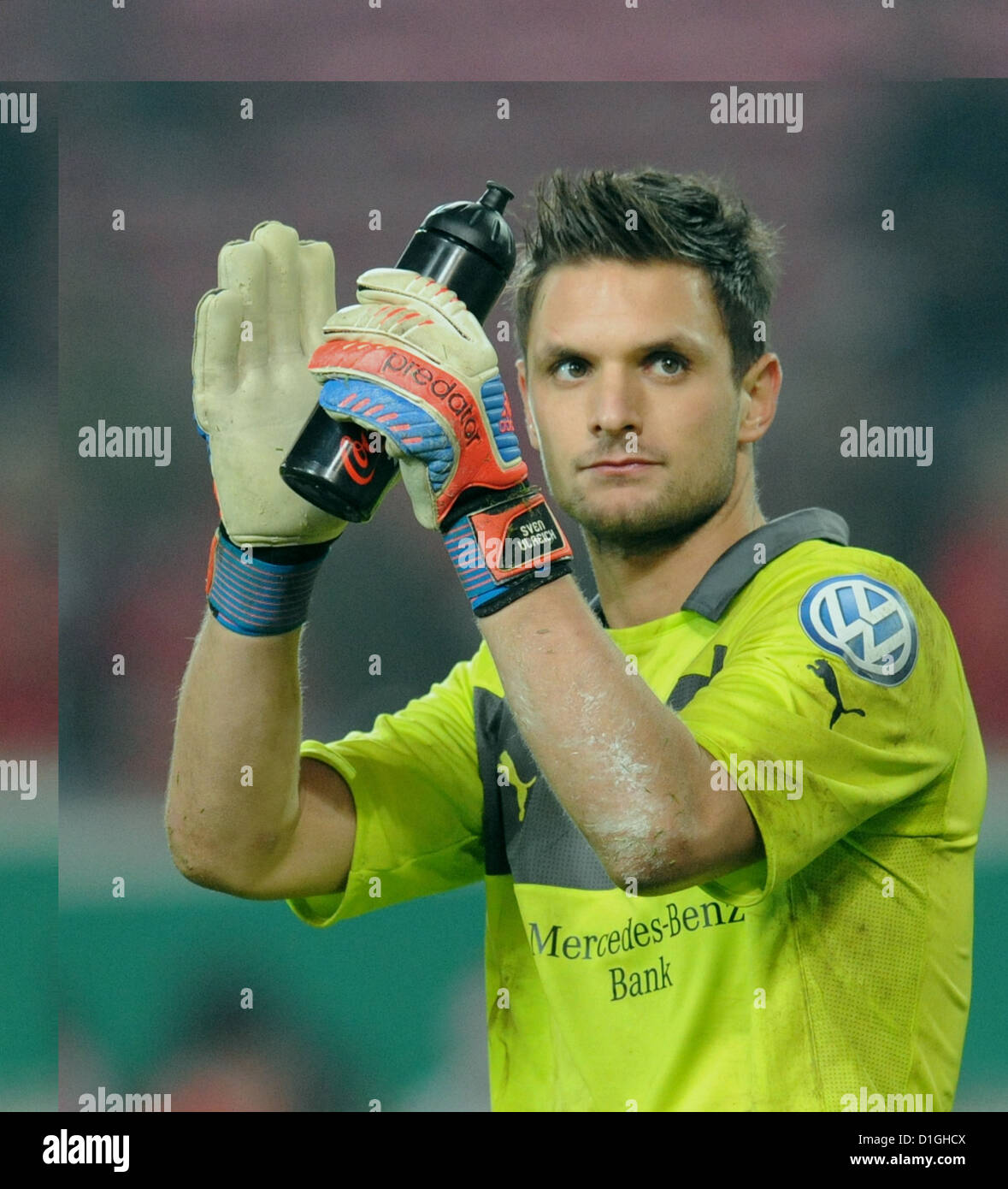Stuttgart's goalkeeper Sven Ulreich cheers after Stuttgart wins the DFB ...