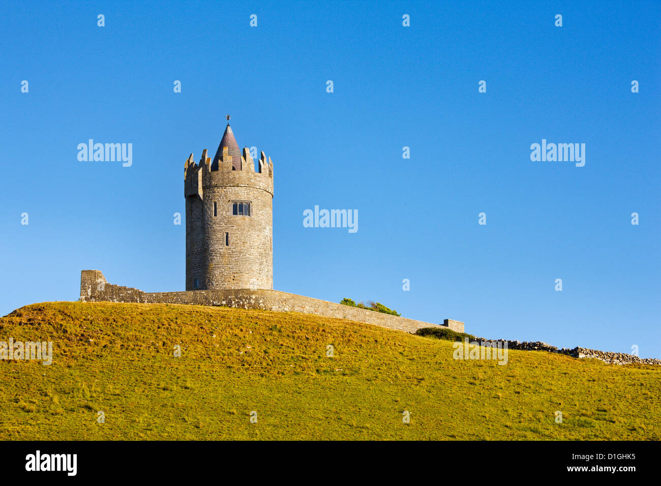 Doonagore Castle on the County Clare coast, County Clare, Munster ...