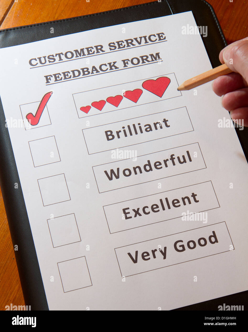 Funny Customer Service Feedback Form with options for rating service ...