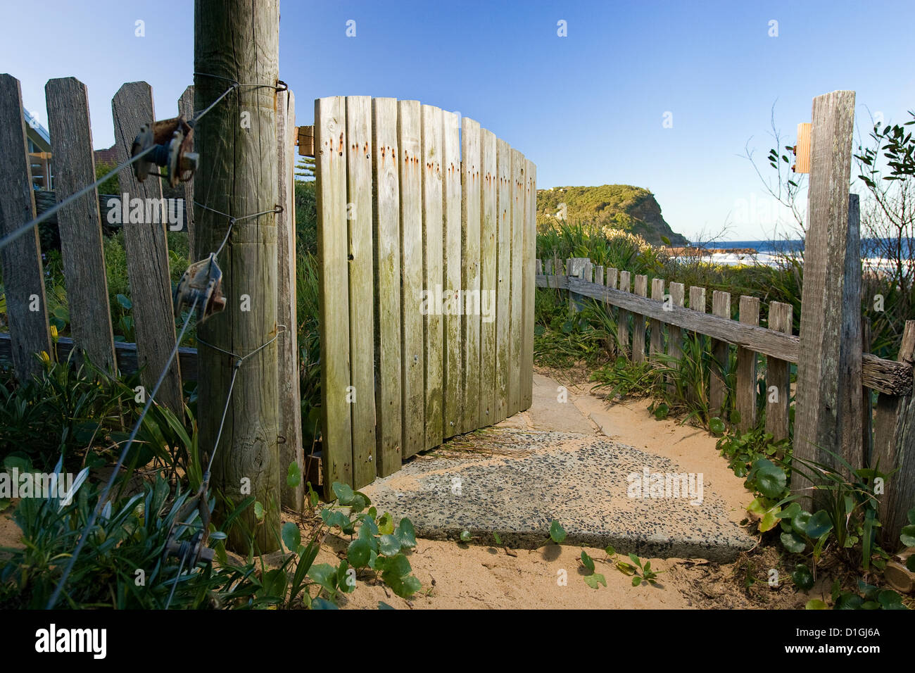 Front gate to beach house Stock Photo - Alamy