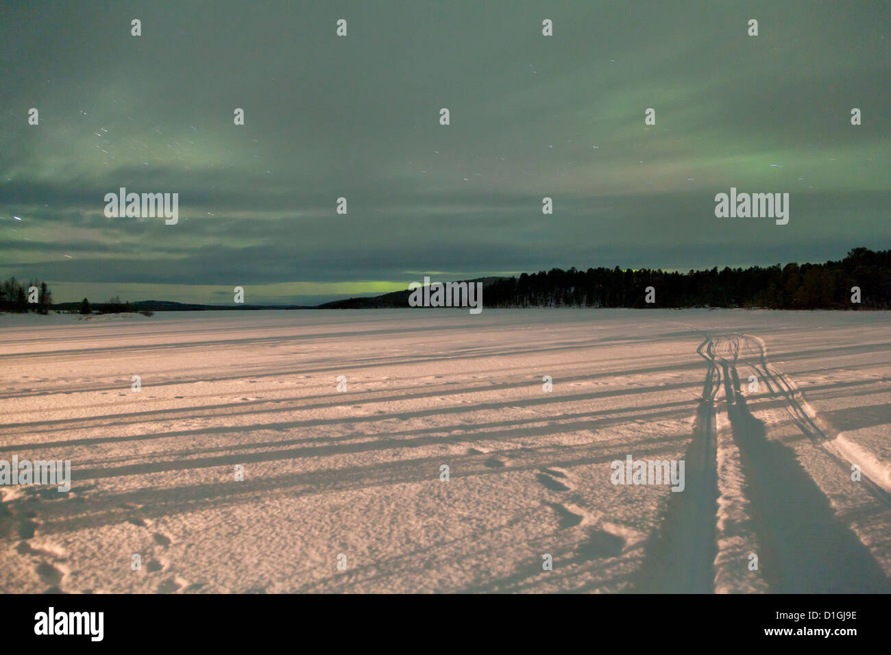 Aurora Borealis in Inari, Lapland, Finland Stock Photo - Alamy