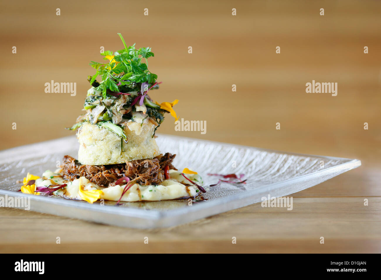 Restaurant food dish Stock Photo - Alamy