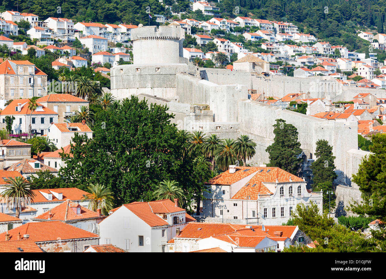 The Walls of Dubrovnik with the Minceta Tower (Croatia Stock Photo - Alamy