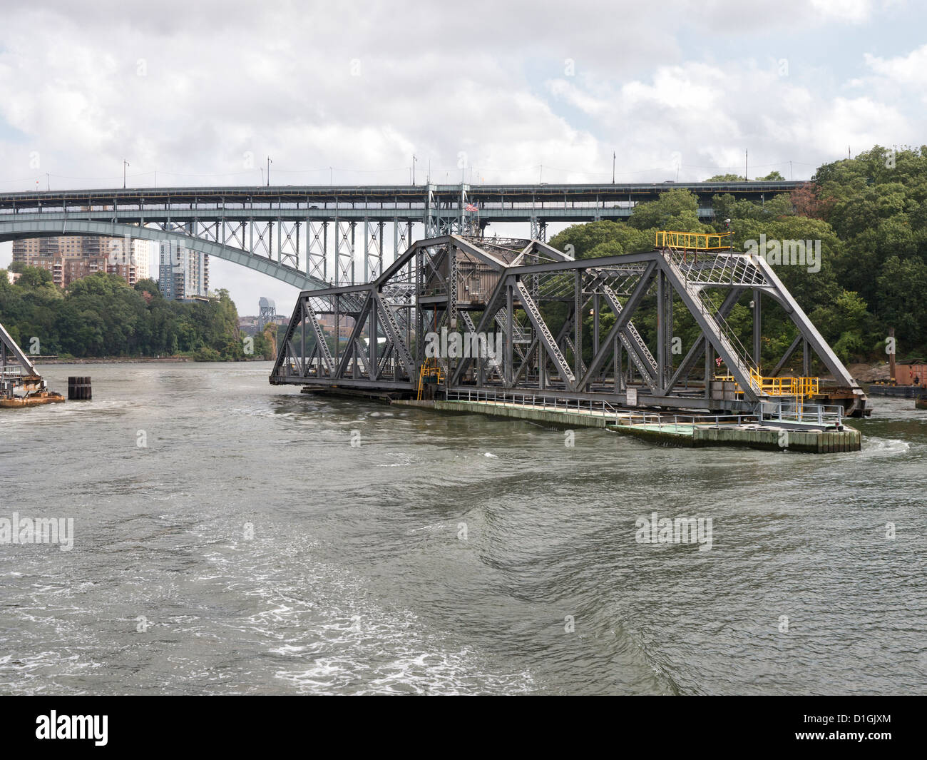 The Spuyten Duyvil Bridge a railway swing bridge that carries the ...