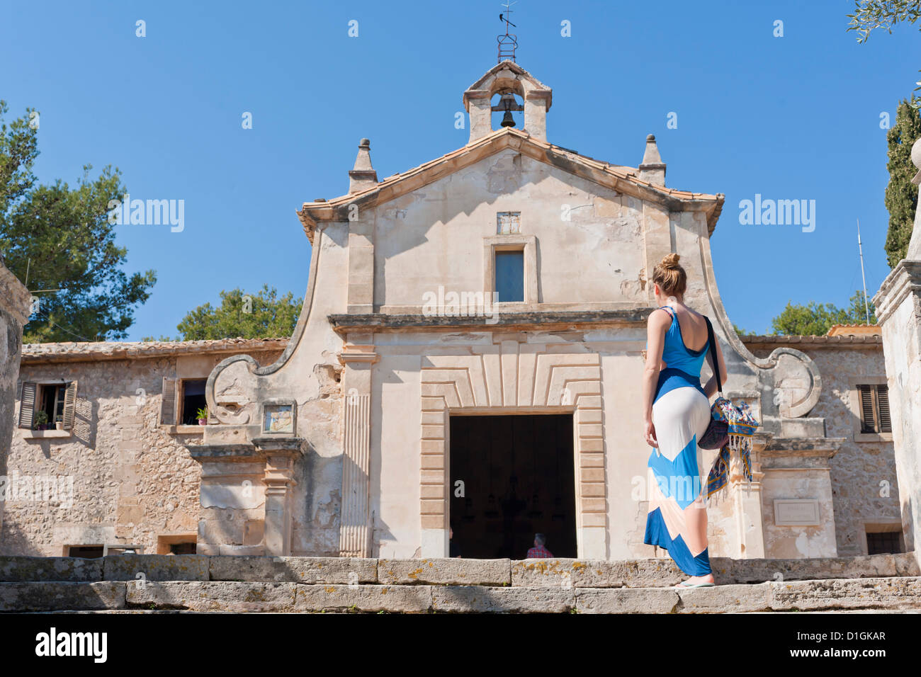 The chapel Calvari, Pollenca, Tramuntana, Mallorca, Balearic Islands ...