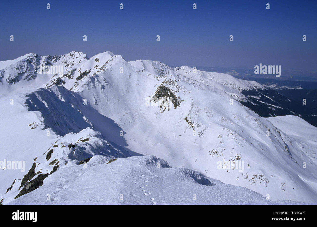 View of the main ridge of Rohace mountains from the summit of Placlive ...