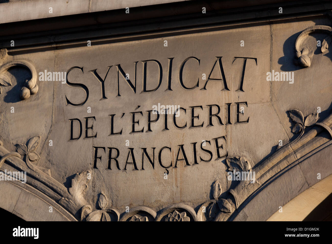 Syndicate of grocery, Paris, France Stock Photo - Alamy