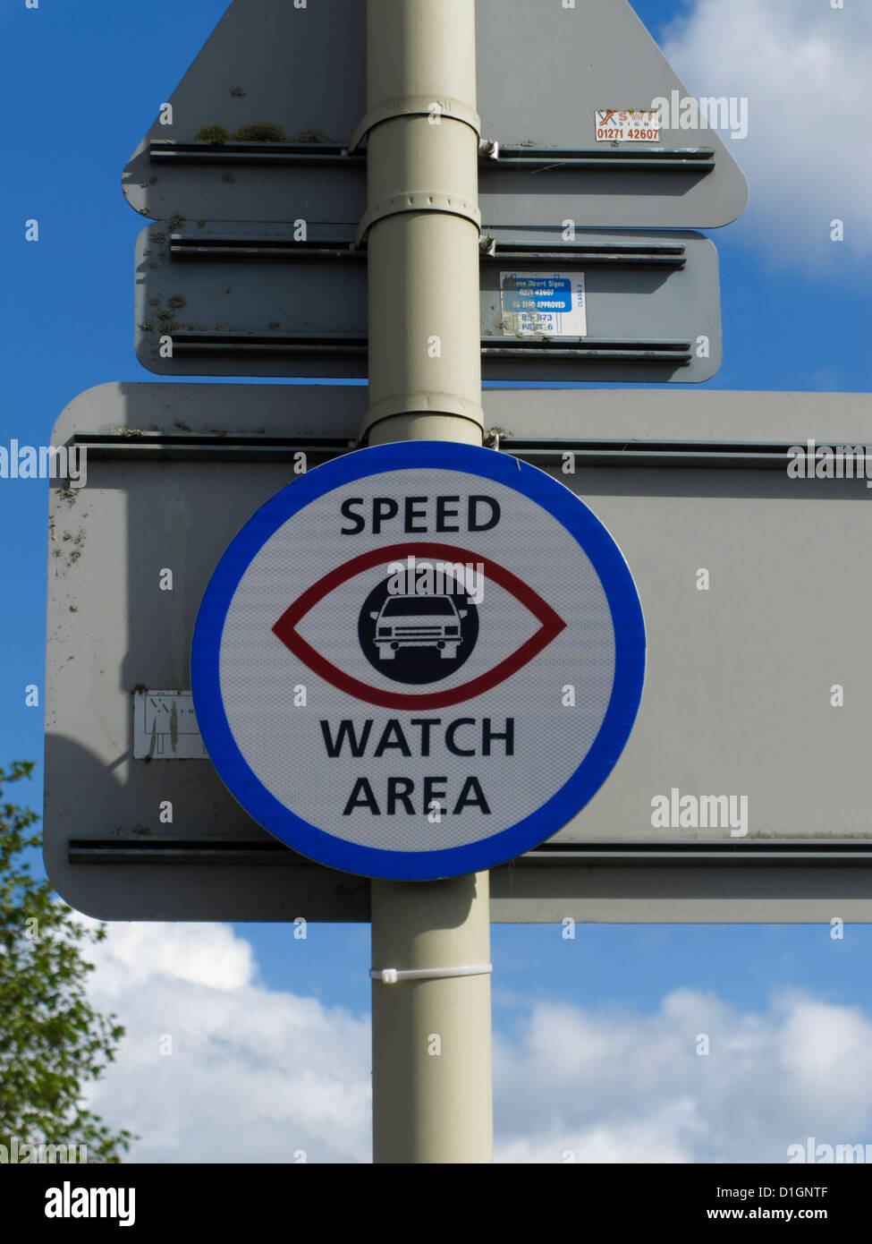 Speed Watch Area sign UK community speed reduction campaign program ...