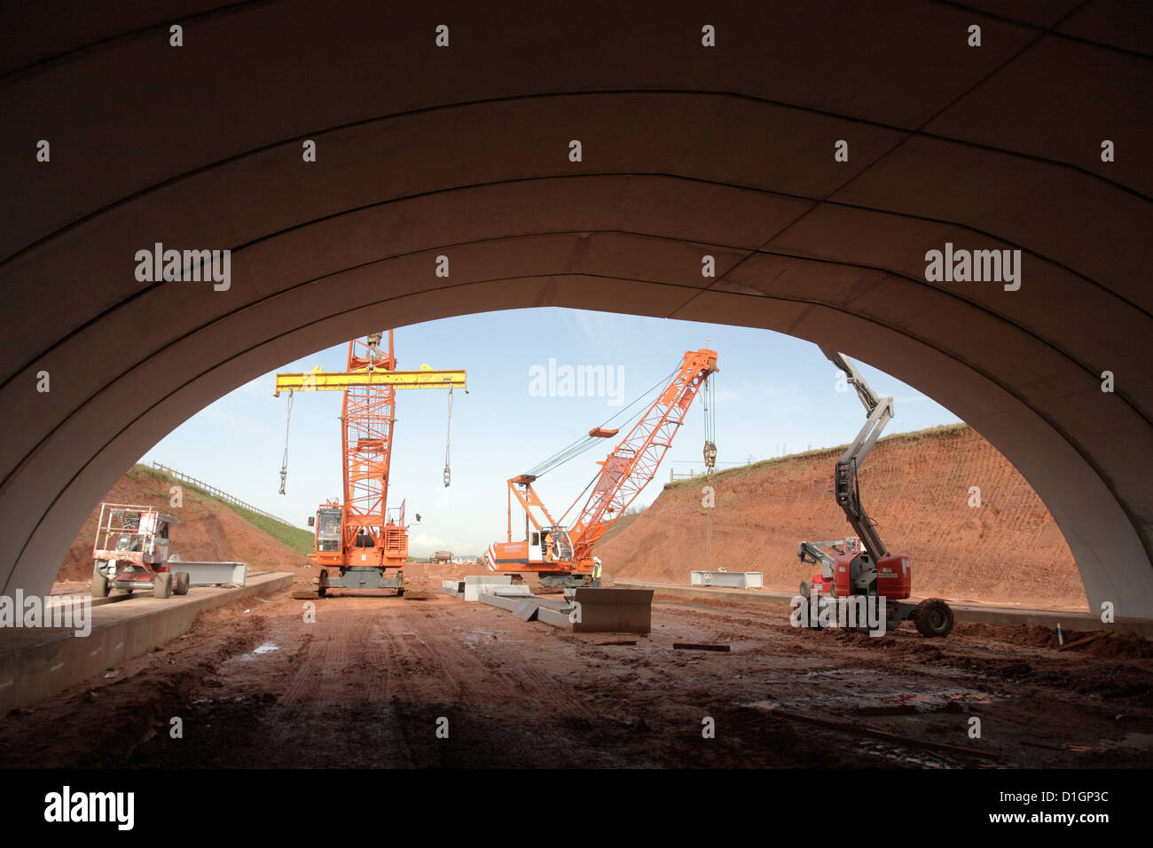 Interior of Bebo pre-cast concrete sectional arch bridge in ...