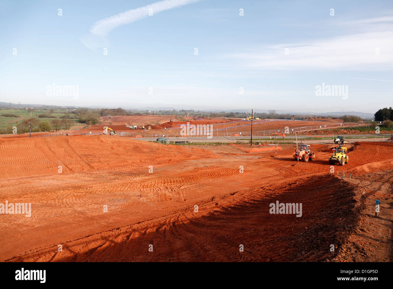 Large cutting excavation earthmoving earthworks muckshift new road ...