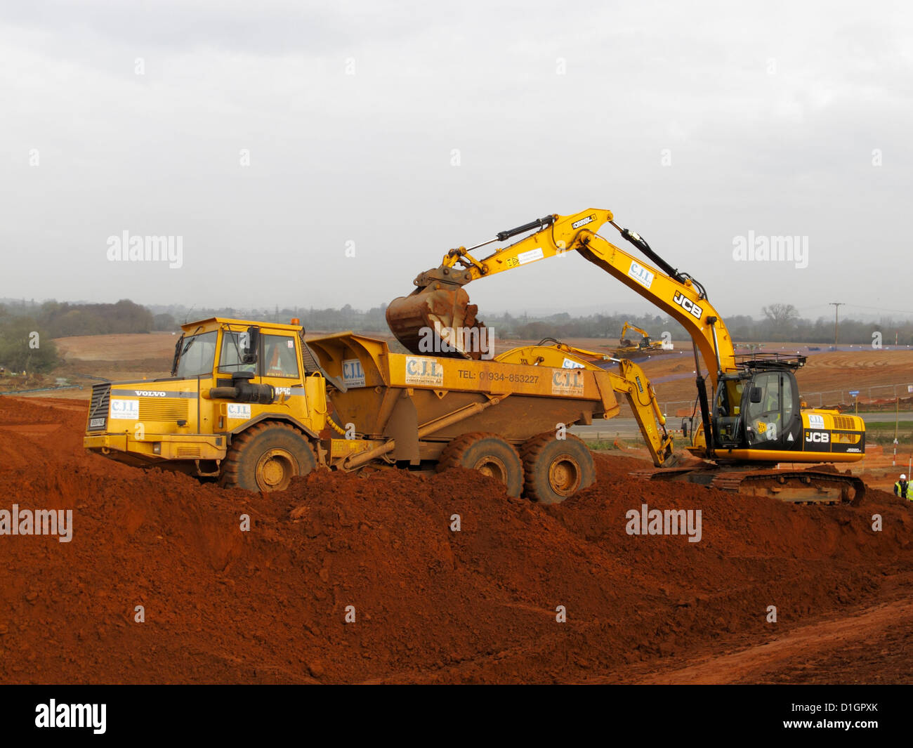 Large caterpillar excavator on hi-res stock photography and images - Alamy