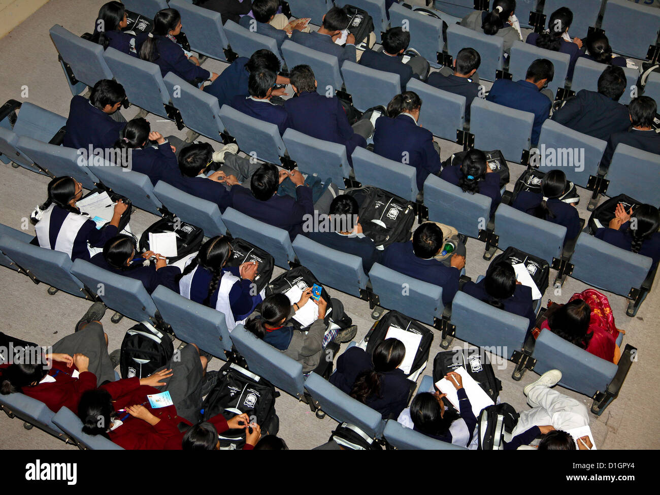 School children at conference Stock Photo - Alamy