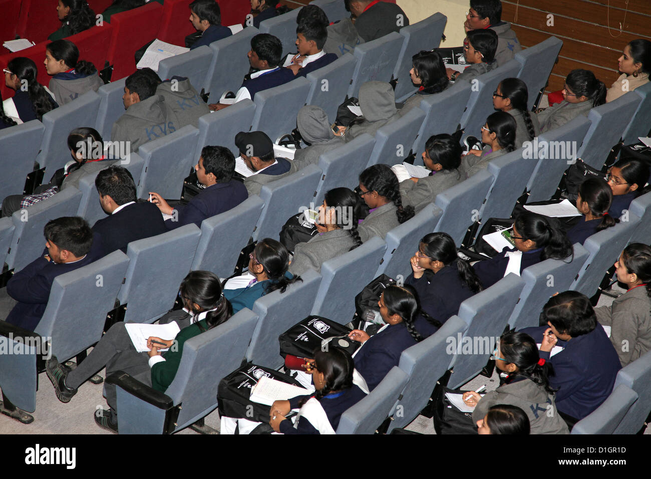 School children at conference Stock Photo - Alamy