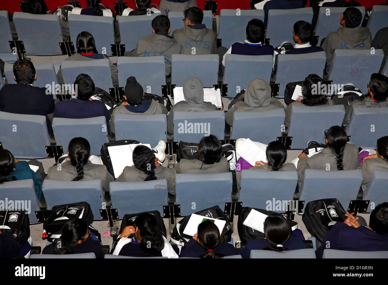 School children at conference Stock Photo - Alamy