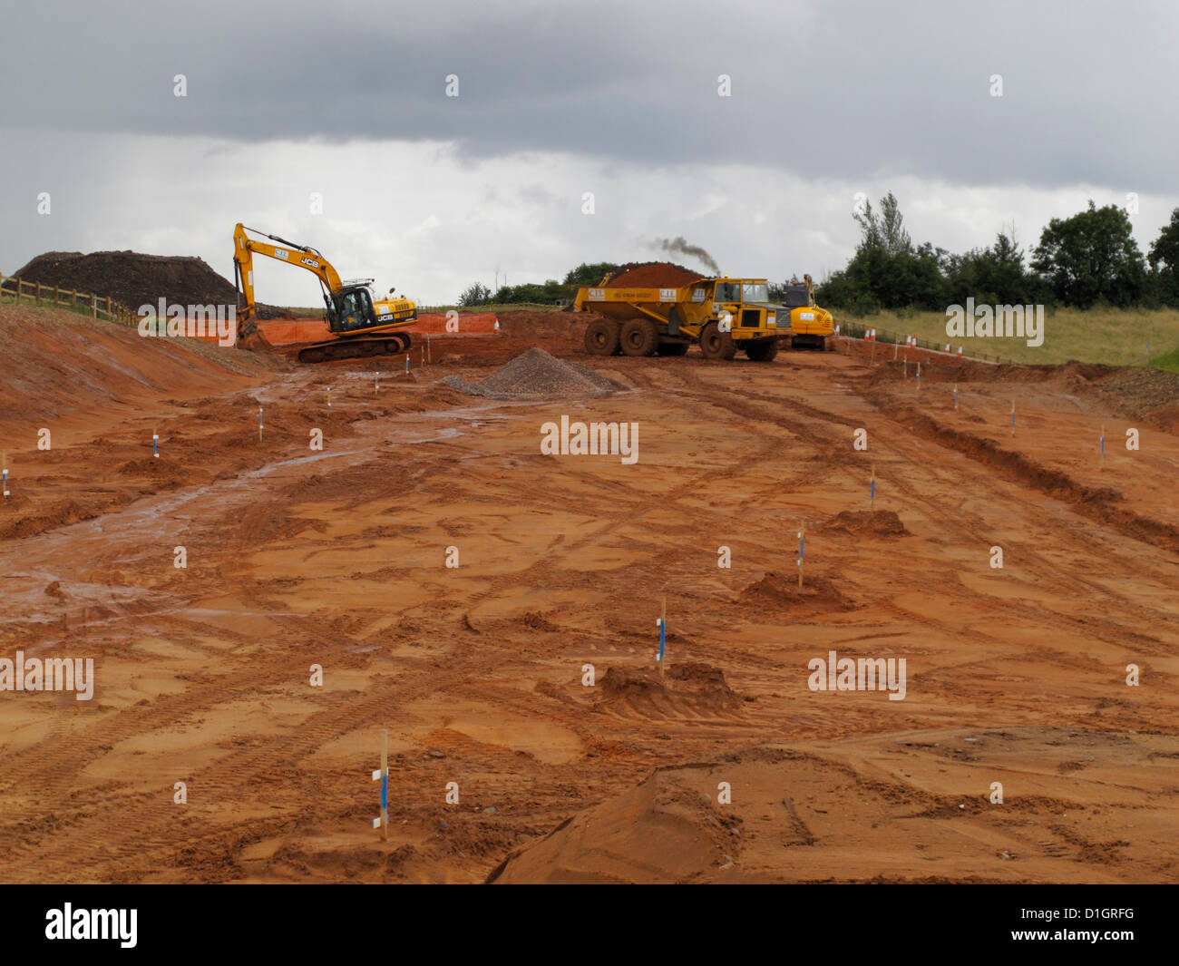 Excavator dumper in construction site hi-res stock photography and ...
