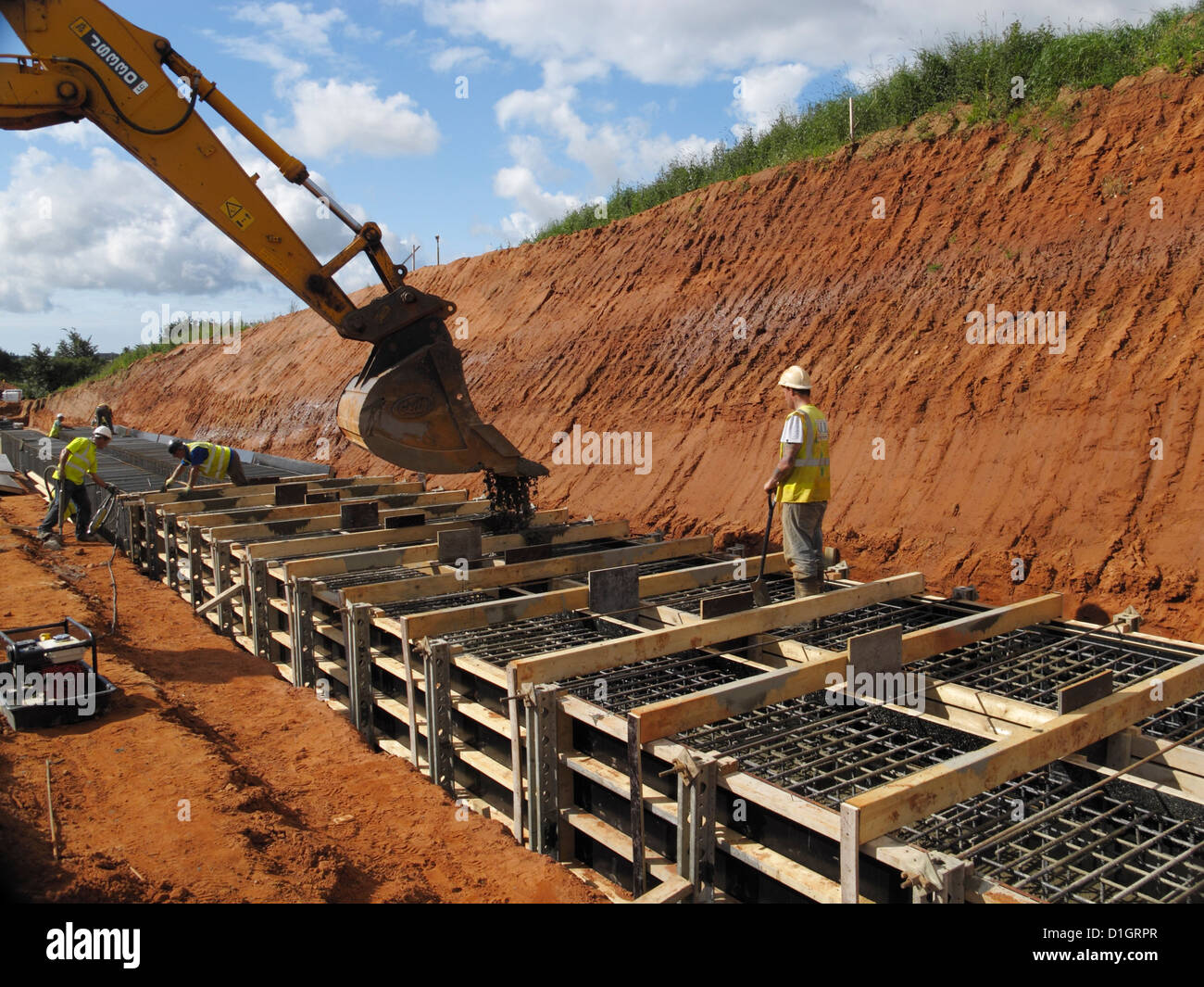 Steel reinforcement rebar strip foundation High Resolution Stock ...